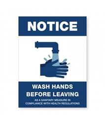 Wash Before Leaving Sign | Flinn Scientific