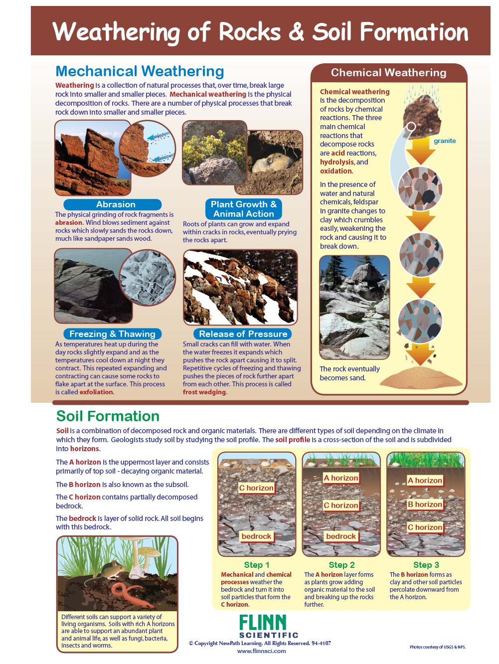 Weathering of Rocks & Soil Formation—NewPath Visual Learning Guide, Set ...
