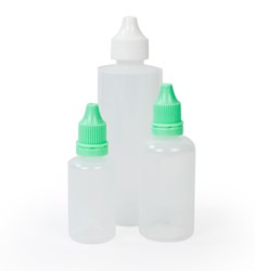 Bottle, Dropping, Polyethylene, with Dropper Plug and Screw-on Cap, 30 ...