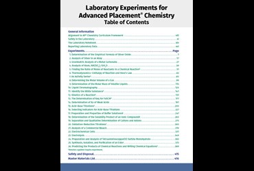 Laboratory Experiments for AP* Chemistry
