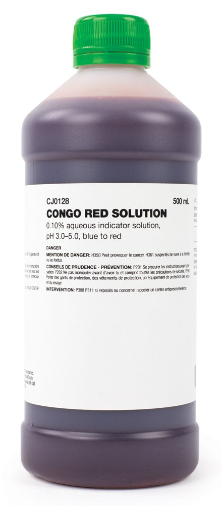 Congo Red Indicator Solution, 0.1%, 500 mL | Flinn Scientific