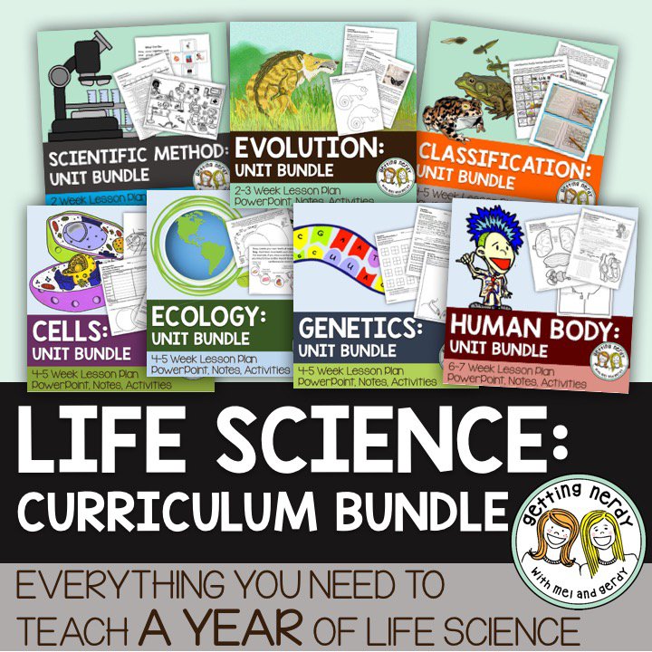 Getting Nerdy® Science—Life Science: Curriculum Bundle