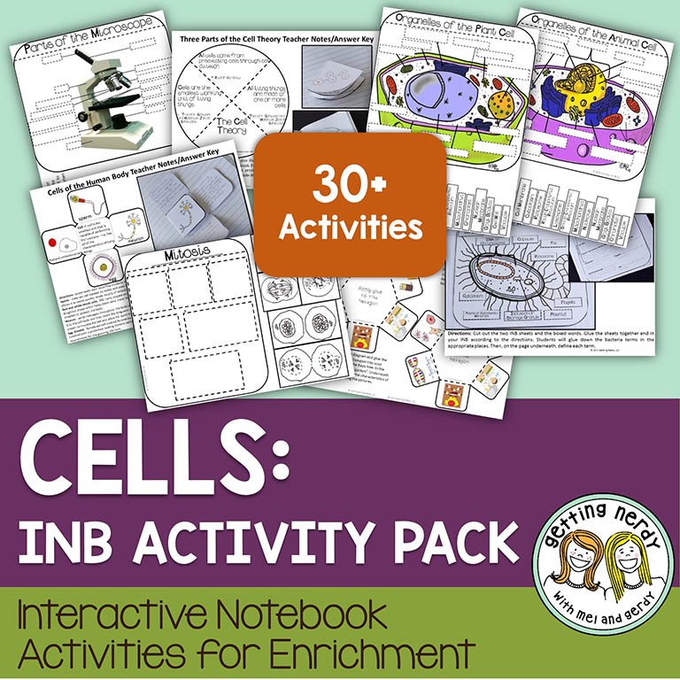 Getting Nerdy® Science—Cells: Interactive Notebook Activity Pack