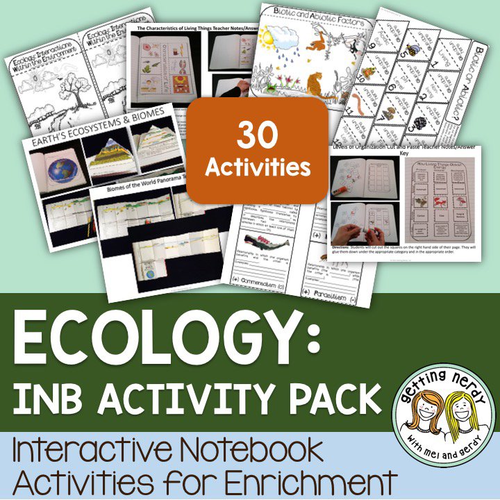 Getting Nerdy® Science—Ecology: Interactive Notebook Activity Pack