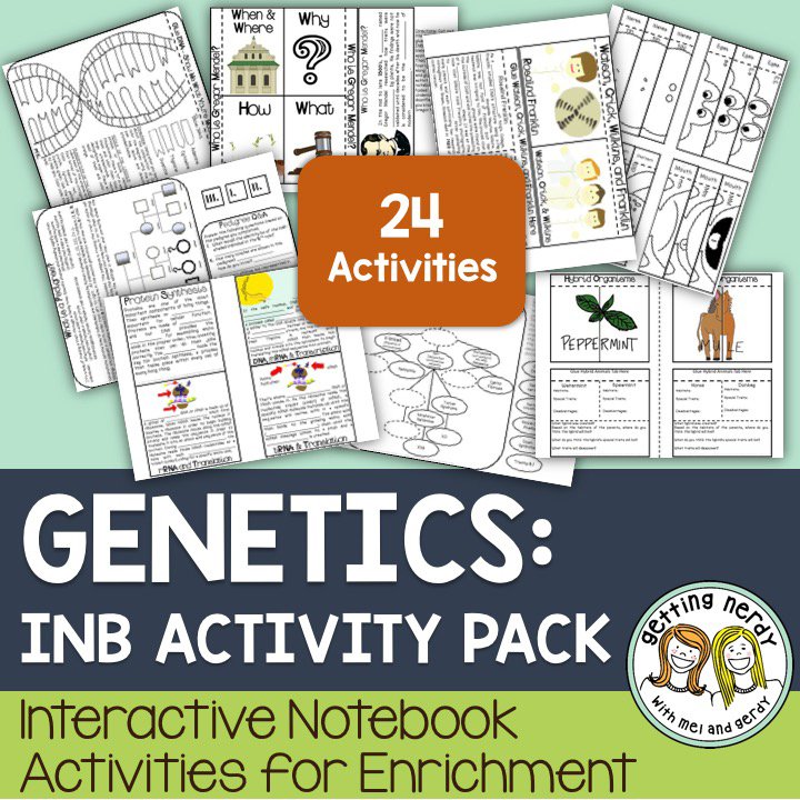 Getting Nerdy® Science—Genetics: Interactive Notebook Activity Pack
