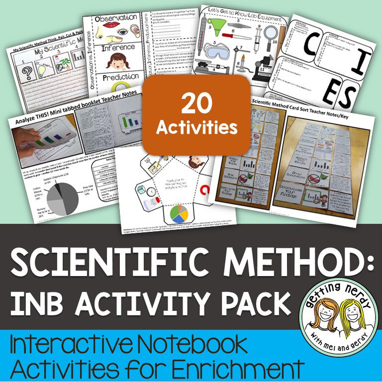 Getting Nerdy® Science—Scientific Method: Interactive Notebook Activity ...
