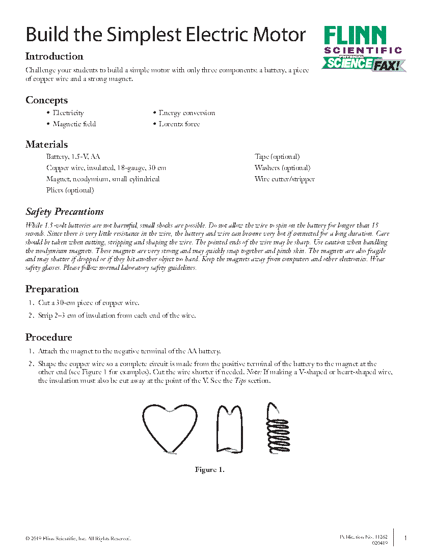Build the Simplest Electric Motor | Flinn Scientific