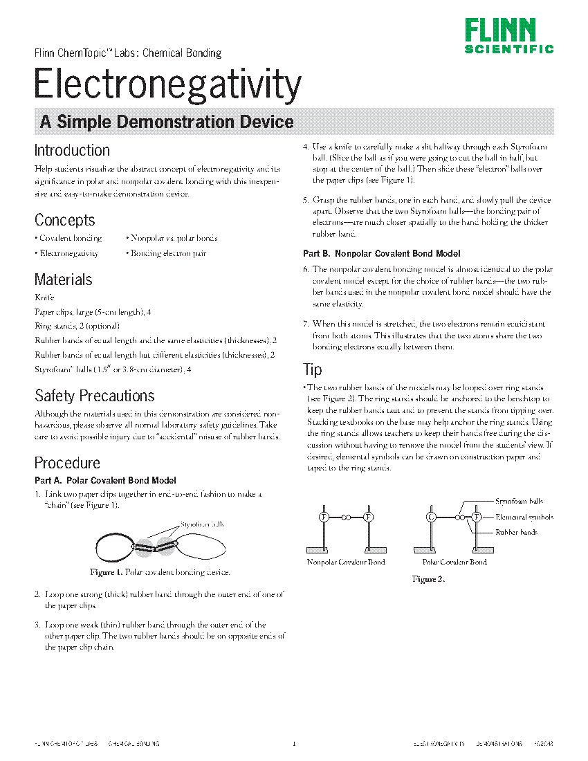 Electronegativity: A Simple Demonstration Device—ChemTopic™ Lab ...