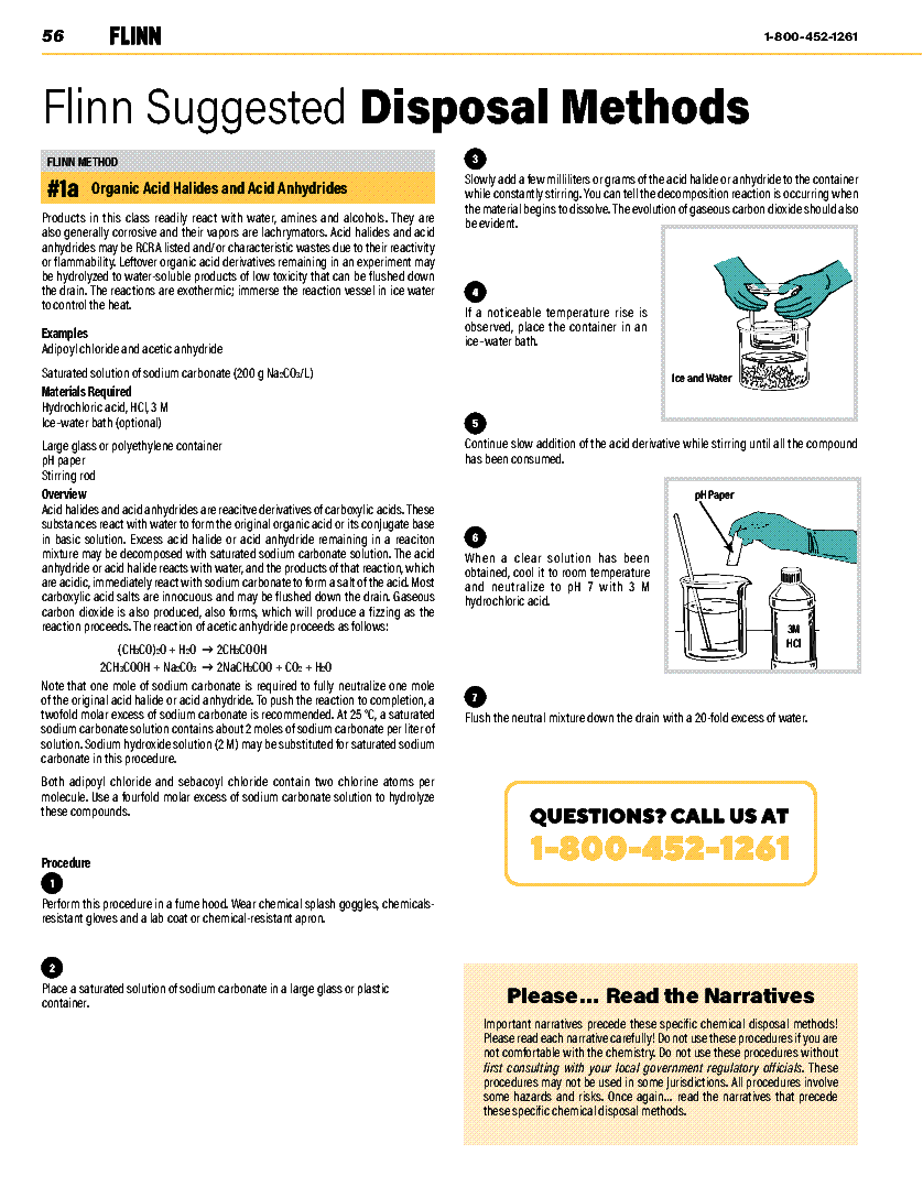 Chemical Disposal Methods | Flinn Scientific
