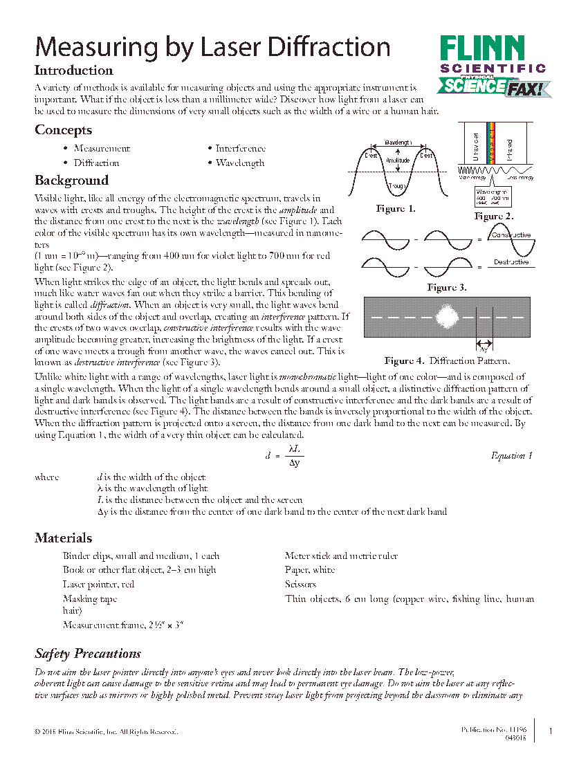 Measuring by Laser Diffraction | Flinn Scientific