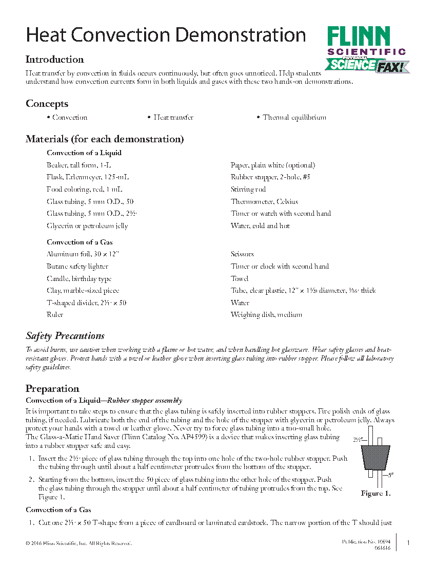 Heat Convection Demonstration | Flinn Scientific