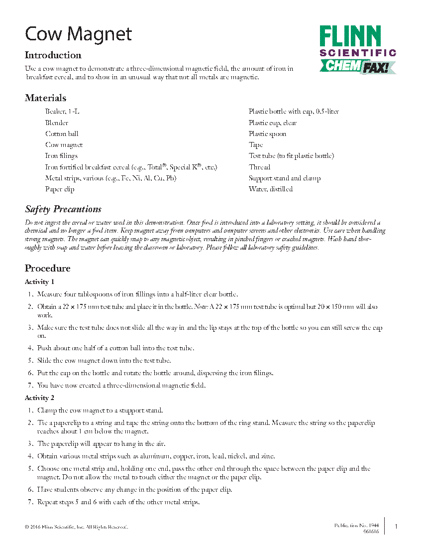 Cow Magnet | Flinn Scientific