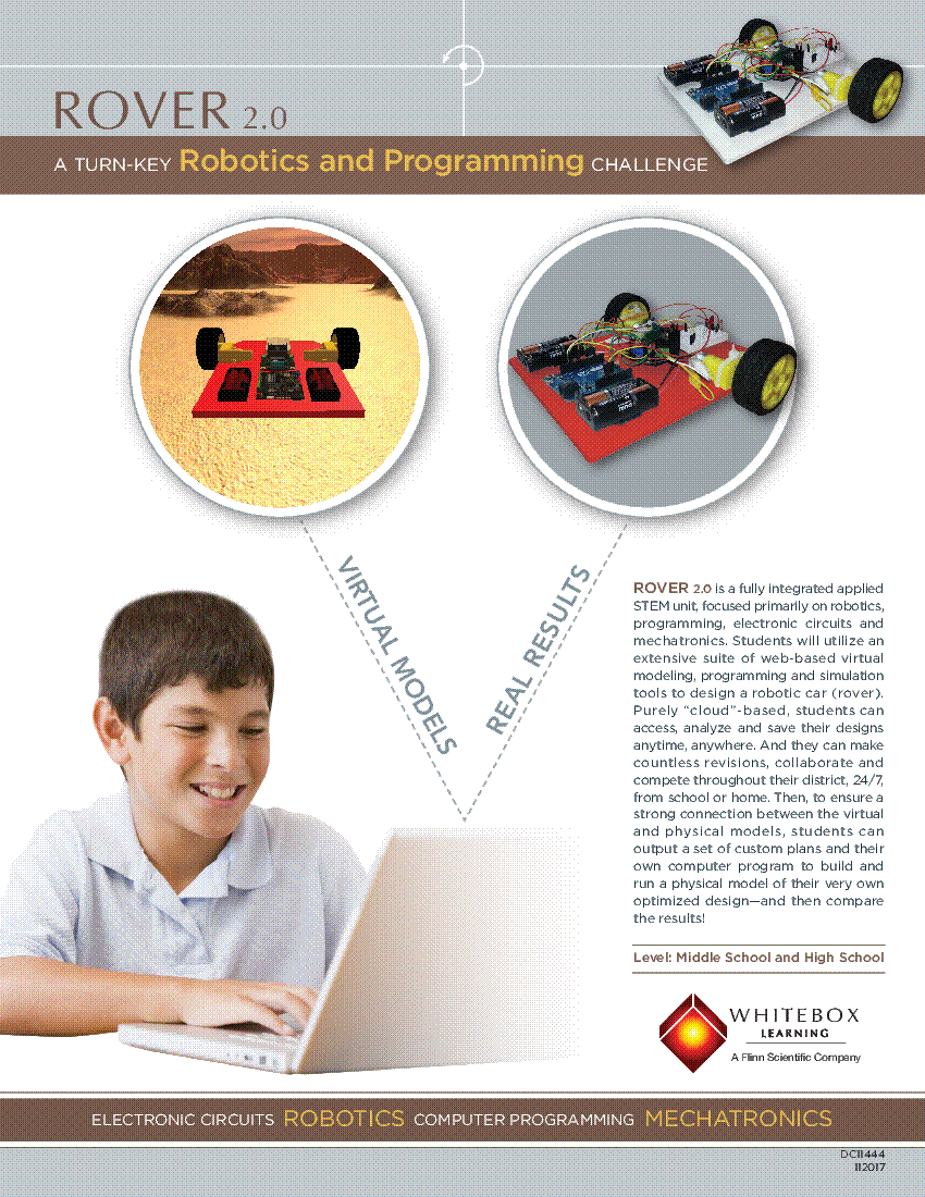 WhiteBox Learning Rover Brochure | Flinn Scientific