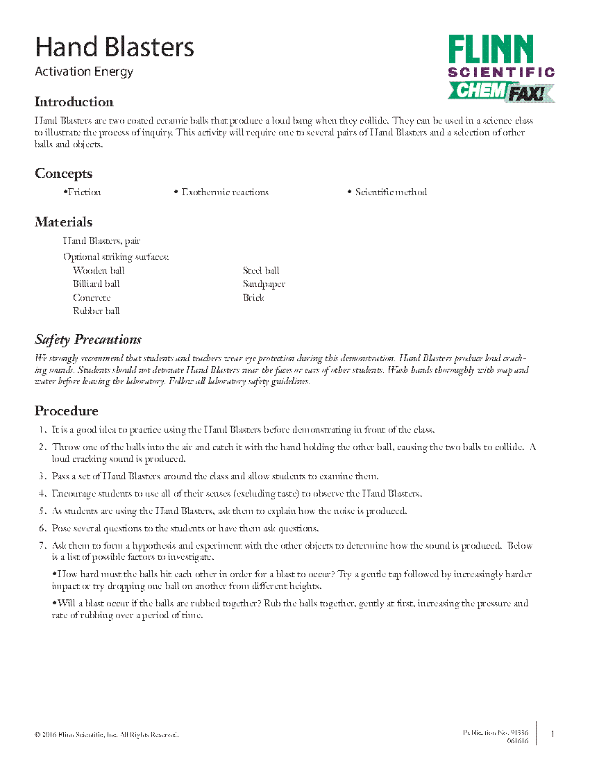 Hand Blasters | Flinn Scientific