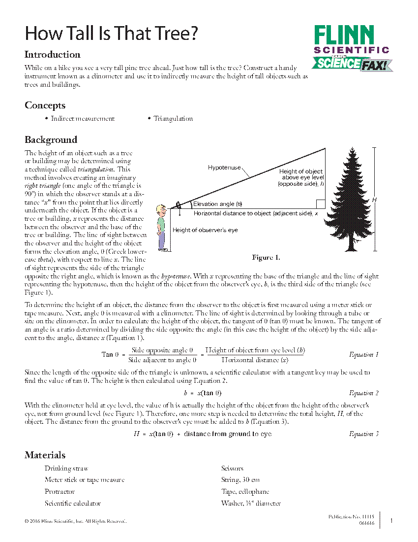 How Tall Is That Tree? | Flinn Scientific