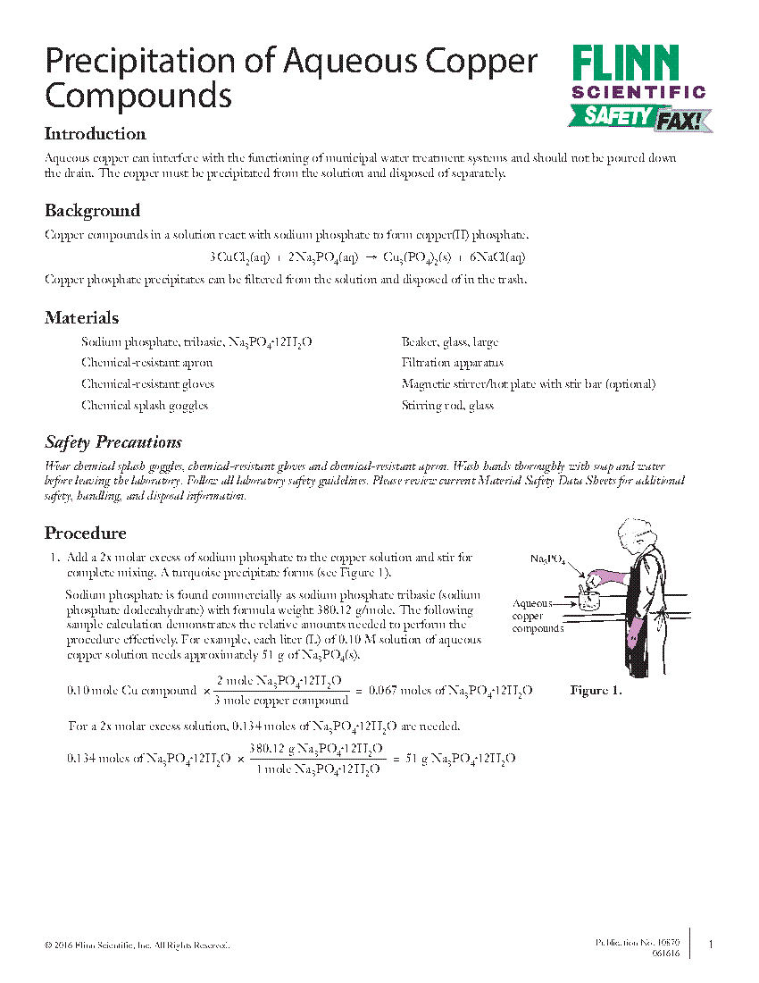 Preciptation of Aqueous Copper Compounds | Flinn Scientific