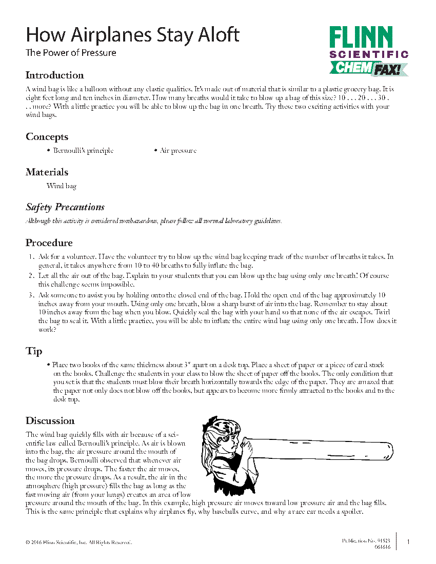 How Airplanes Stay Aloft | Flinn Scientific