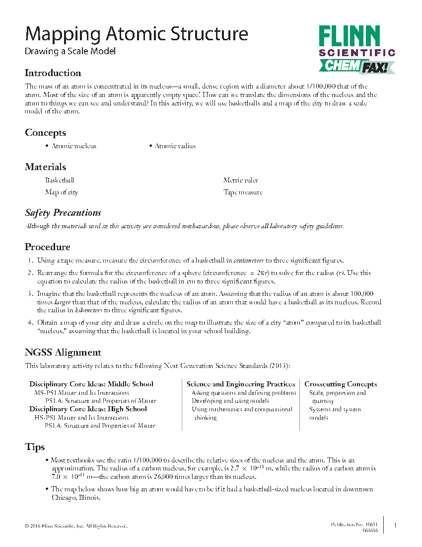 Mapping Atomic Structure | Flinn Scientific