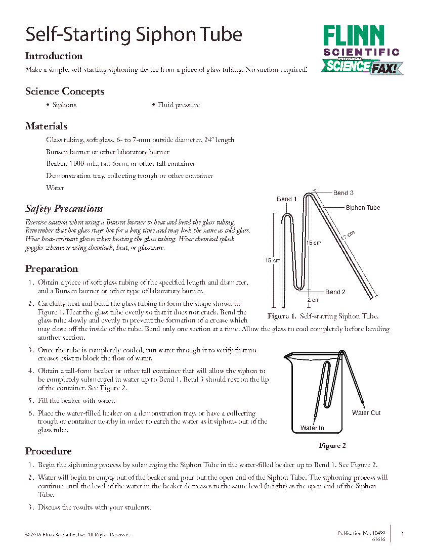 Self-Starting Siphon Tube | Flinn Scientific